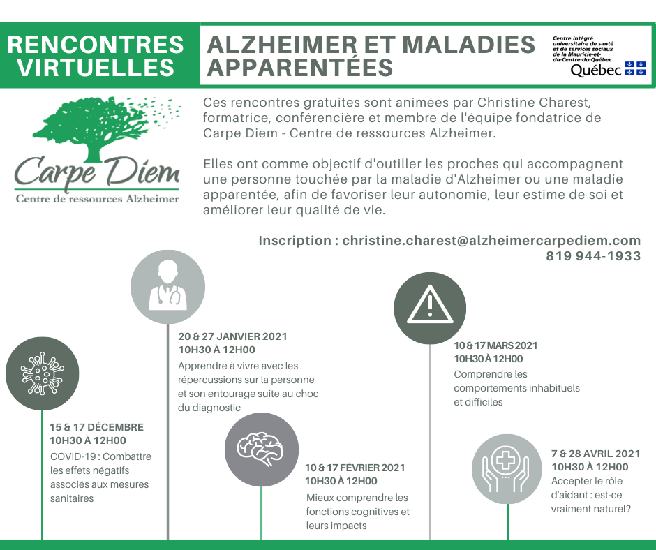 Formations gratuites pour les proches animées par Christine Charest ...